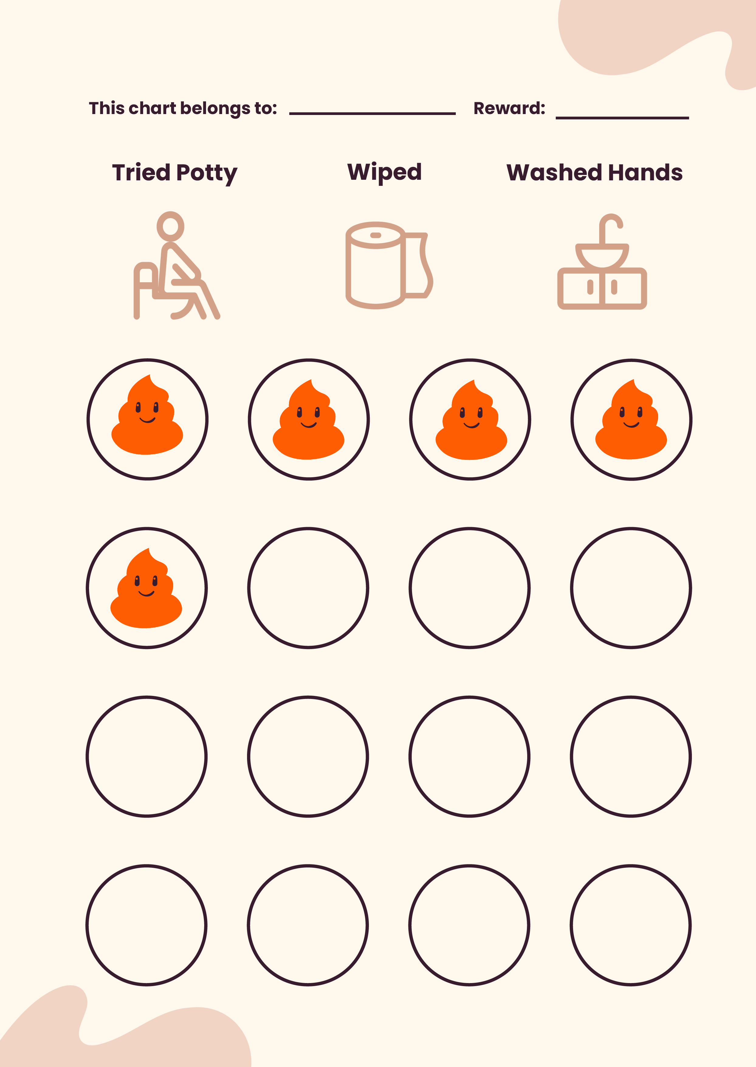 Free Potty Chart - Download in PDF, Illustrator | Template.net
