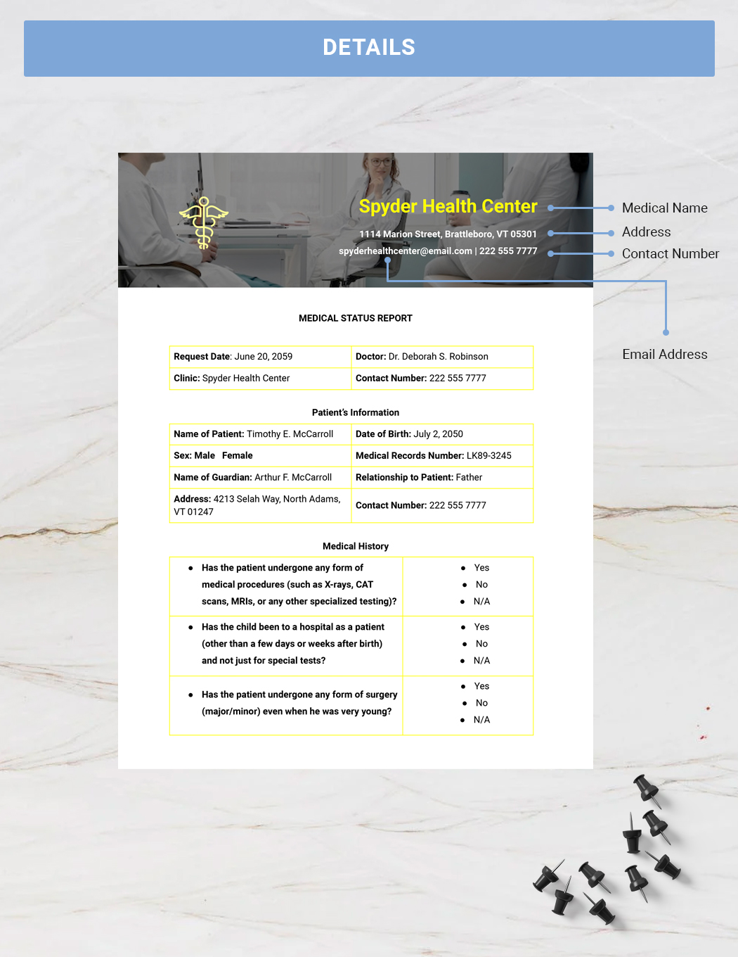 Medical Status Report Template - Google Docs, Word | Template.net