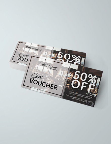 Free Restaurant Gift Voucher Template