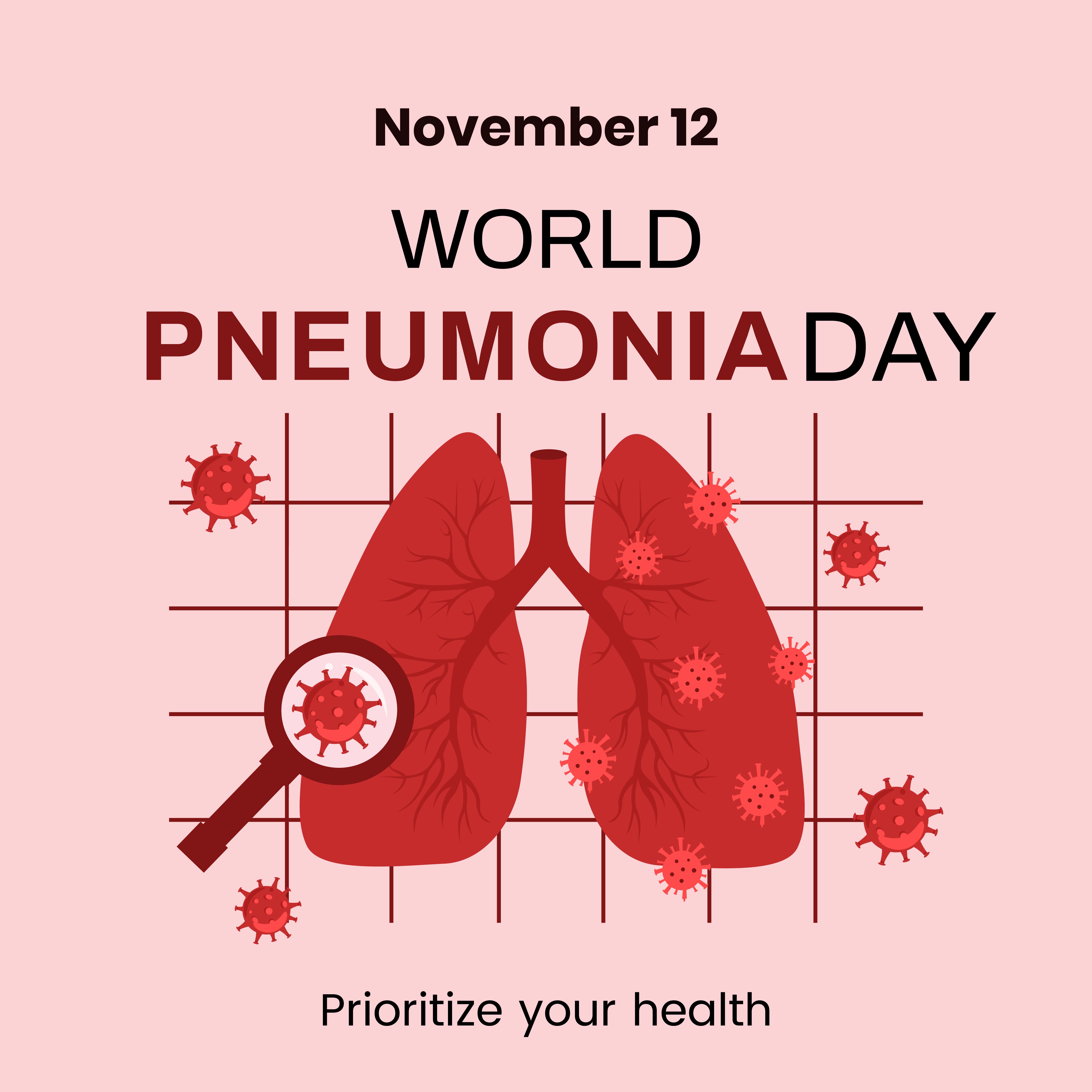 World Pneumonia Day Illustration Template - Edit Online & Download ...