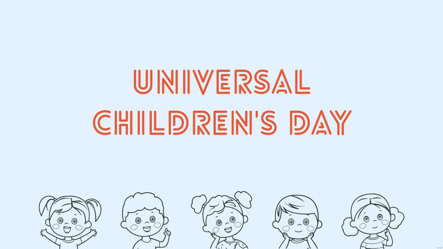 Free Universal Children’s Day Cartoon Background - Download in PDF ...