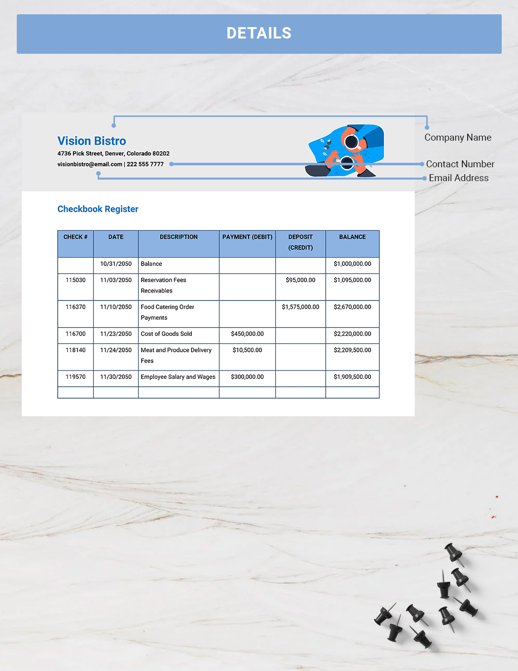 Checkbook Transaction Template - Google Docs, Word | Template.net