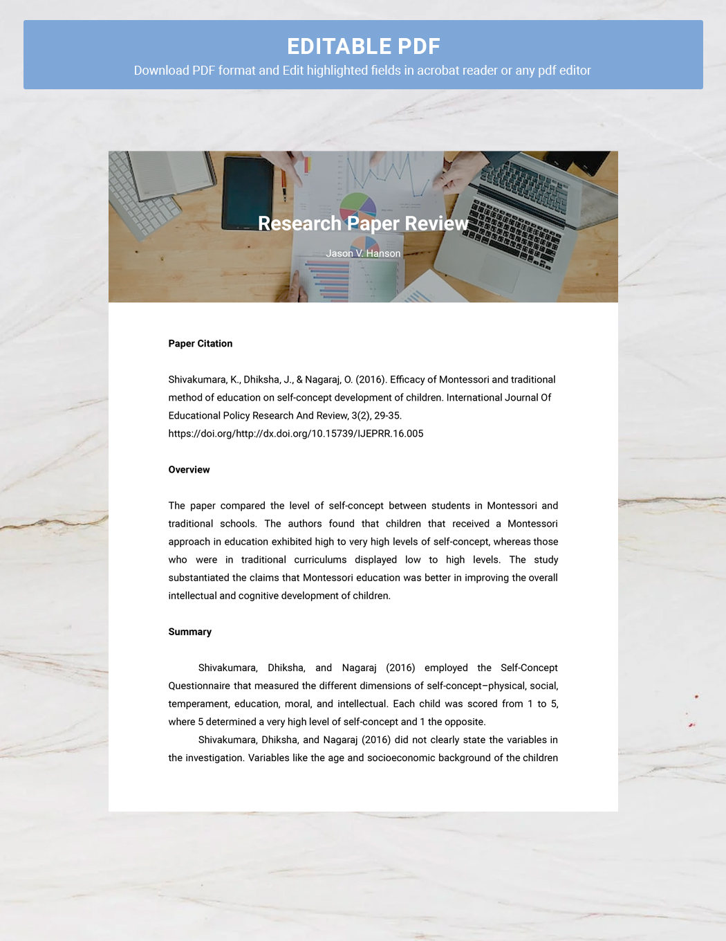 Research Paper Review Template - Google Docs, Word | Template.net