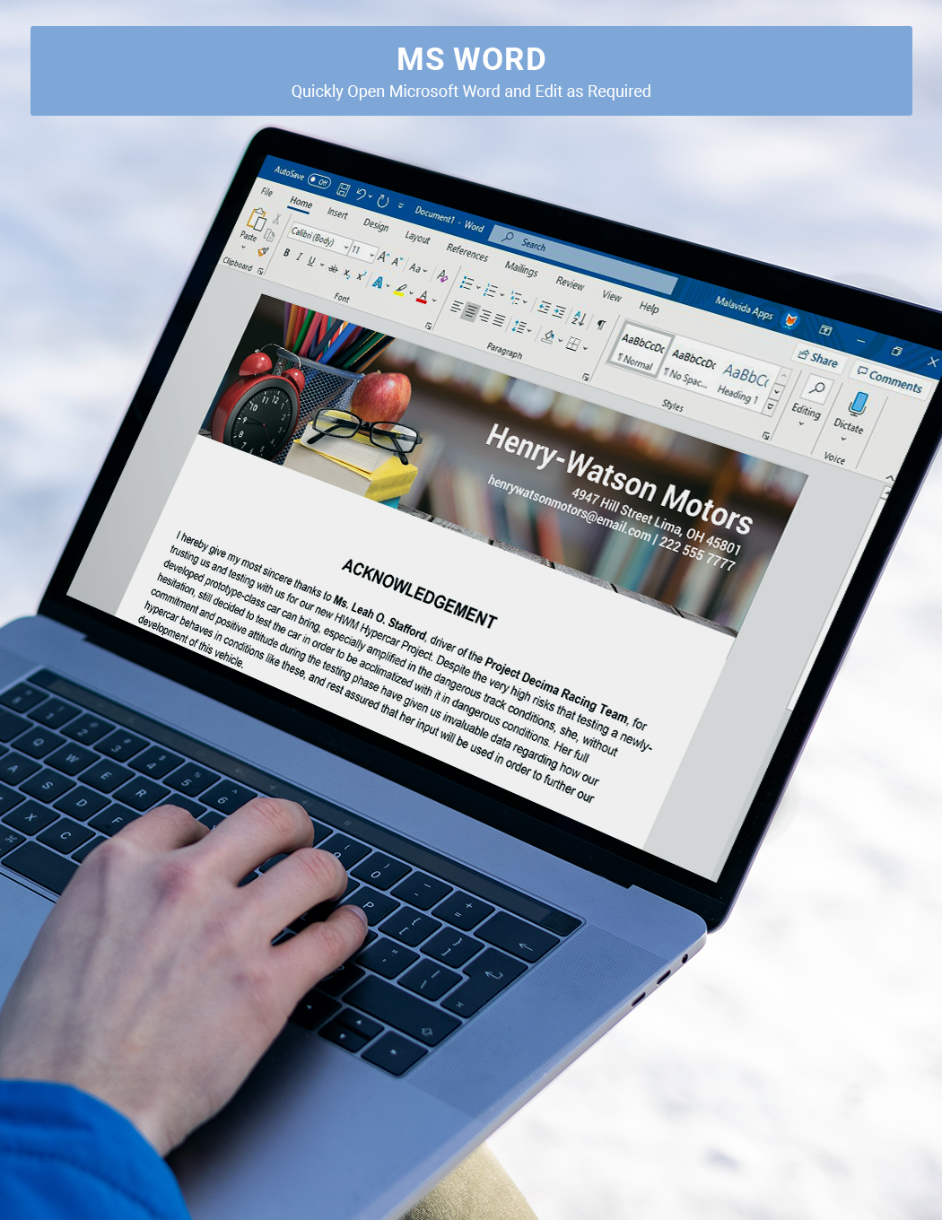 Sample Acknowledgement For Project Report - Google Docs, Word ...