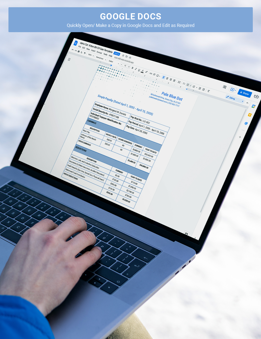 Free Free Simple Payslip Template - Google Docs, Word, Apple Pages ...