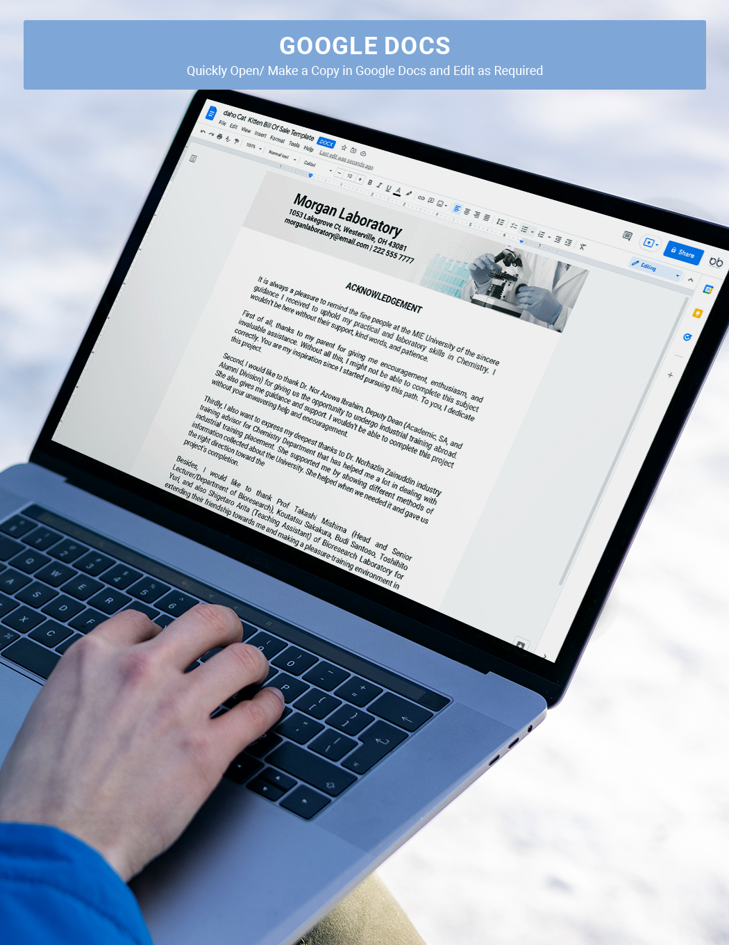 Short Acknowledgement For Project Report - Google Docs, Word | Template.net