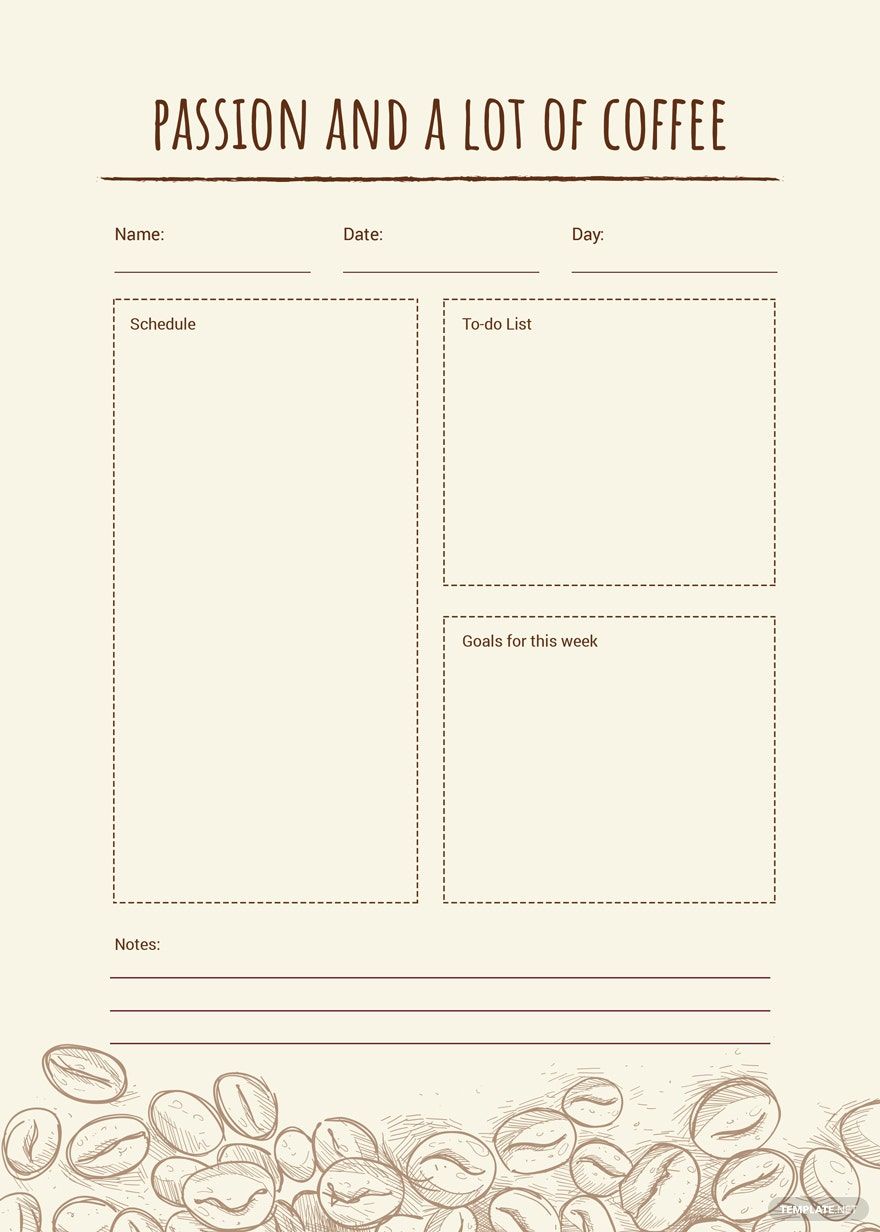 Coffee Journal Template Download In Word Illustrator PSD Publisher 