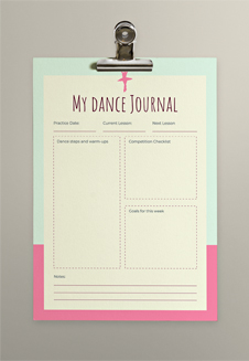 Free Dance Journal Template in Adobe Photoshop, Illustrator, InDesign ...
