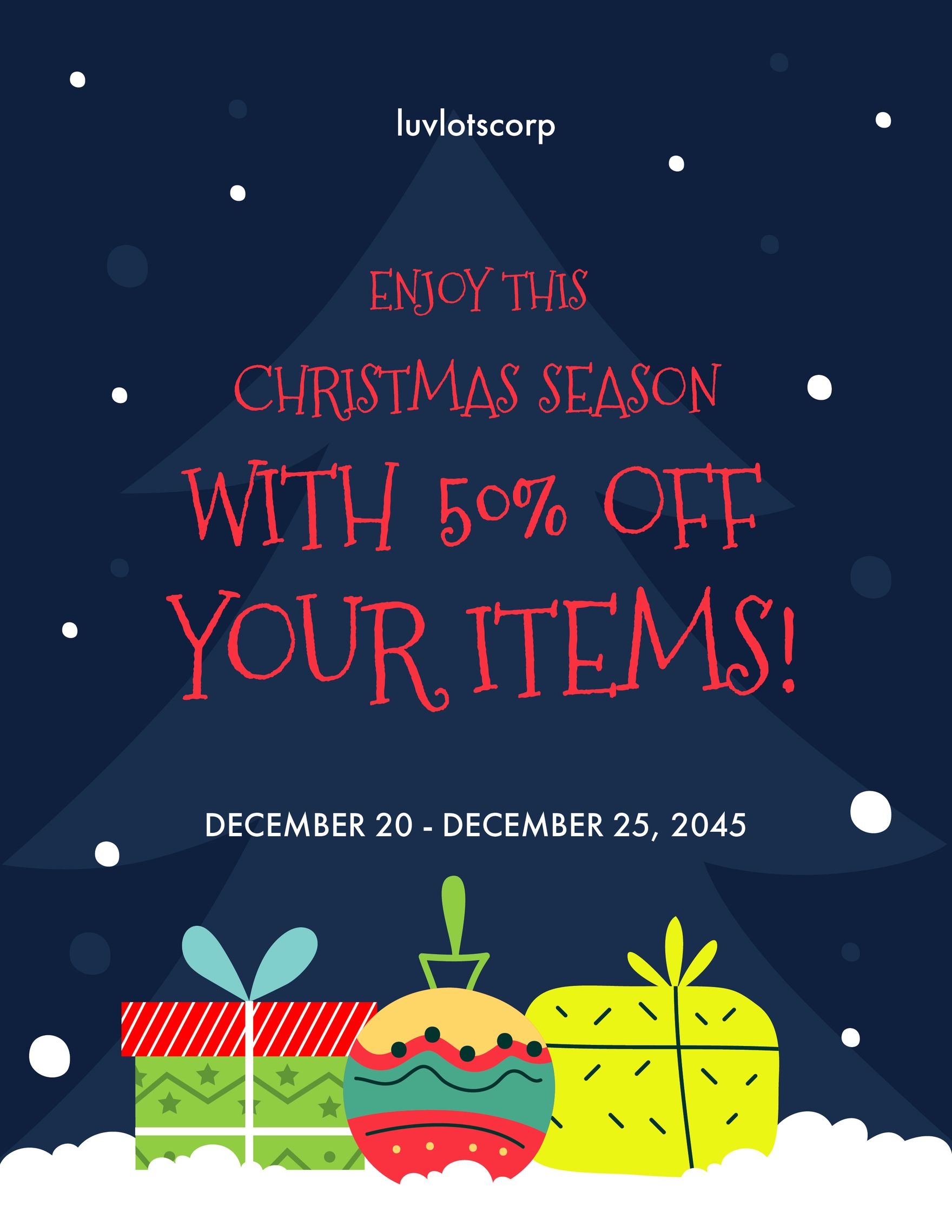 Blank Christmas Flyer EPS Google Docs Illustrator JPG Word Apple 