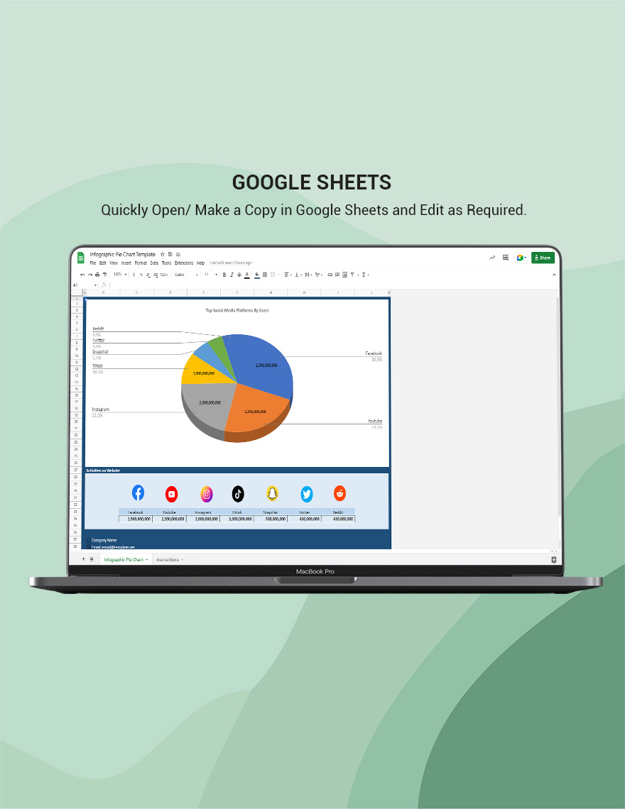 Infographic Pie Chart Template - Google Sheets, Excel | Template.net