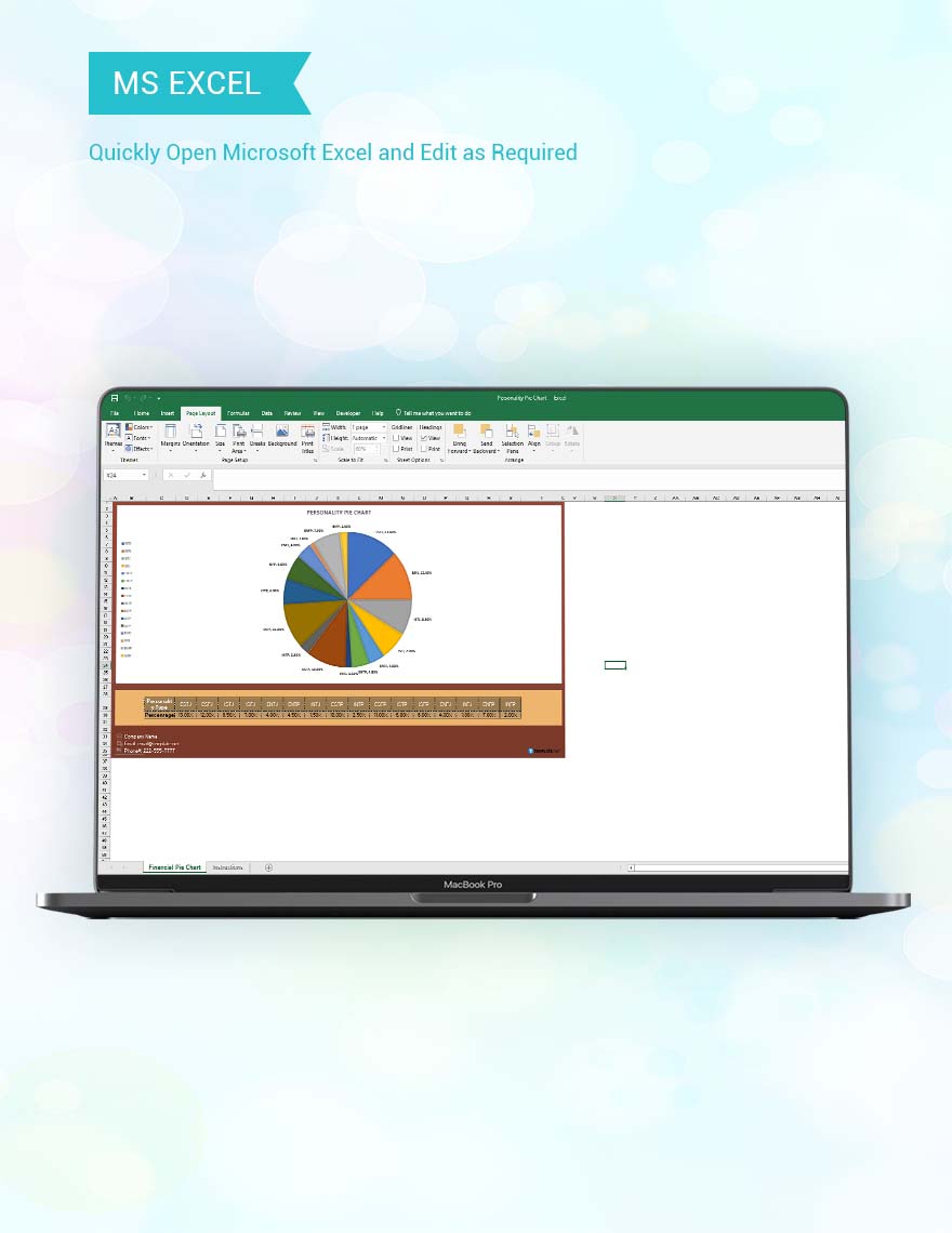Personality Pie Chart - Google Sheets, Excel | Template.net
