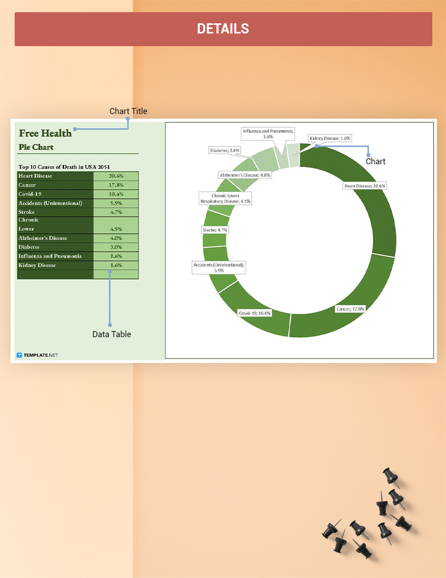 Free Health Pie Chart - Google Sheets, Excel | Template.net