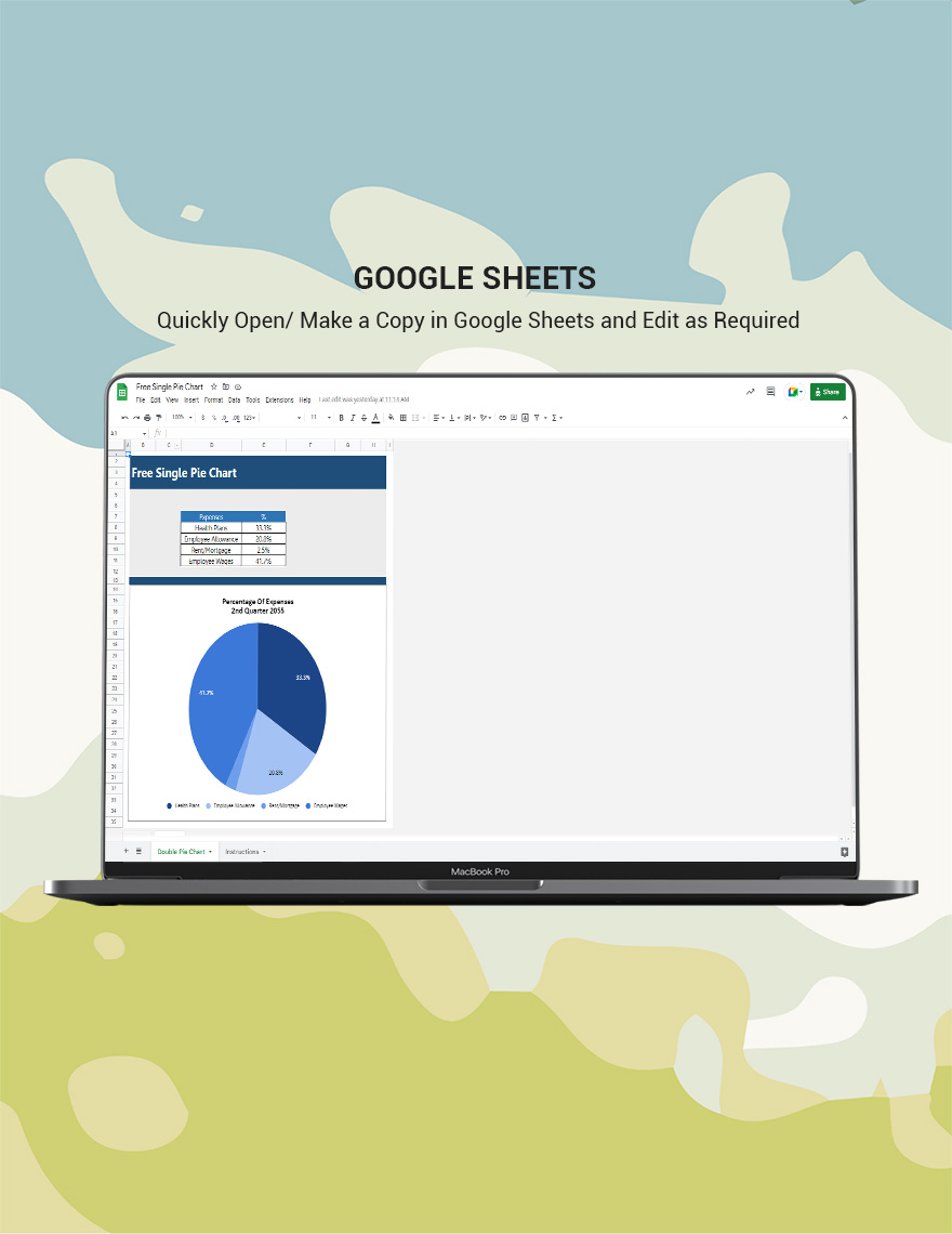 Free Free Single Pie Chart - Google Sheets, Excel | Template.net