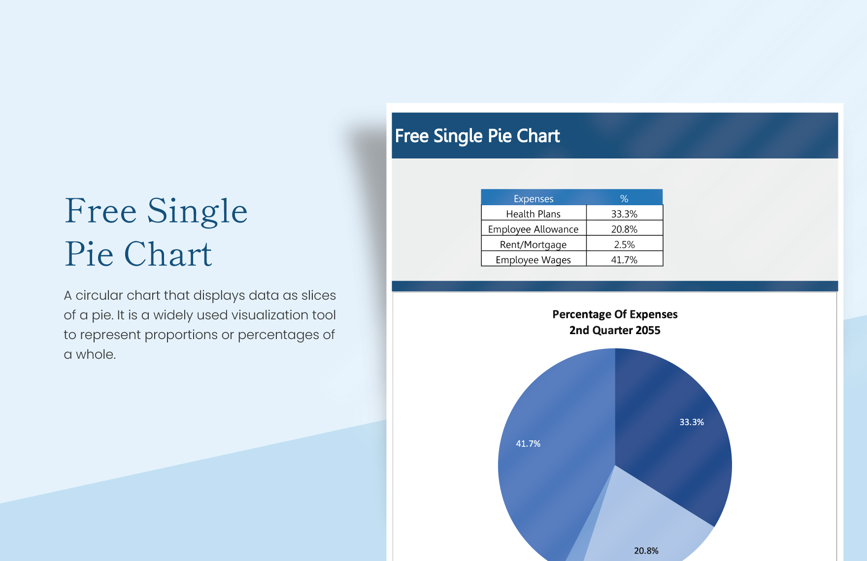 Free Single Pie Chart - Download in Excel, Google Sheets | Template.net