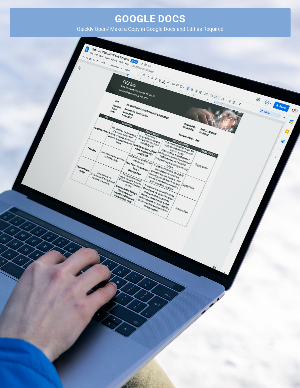 Procurement KPI Template - Google Docs, Word | Template.net