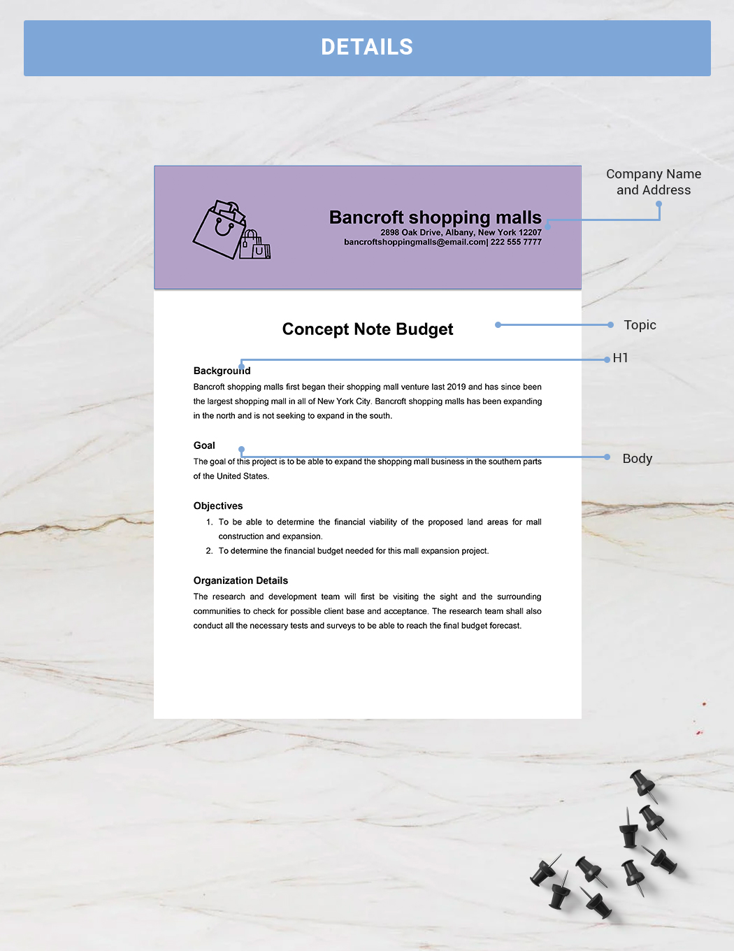 Concept Note Budget Template - Google Docs, Word | Template.net