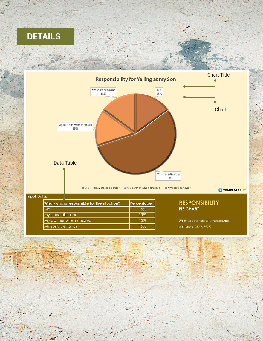 Responsibility Pie Chart - Google Sheets, Excel | Template.net