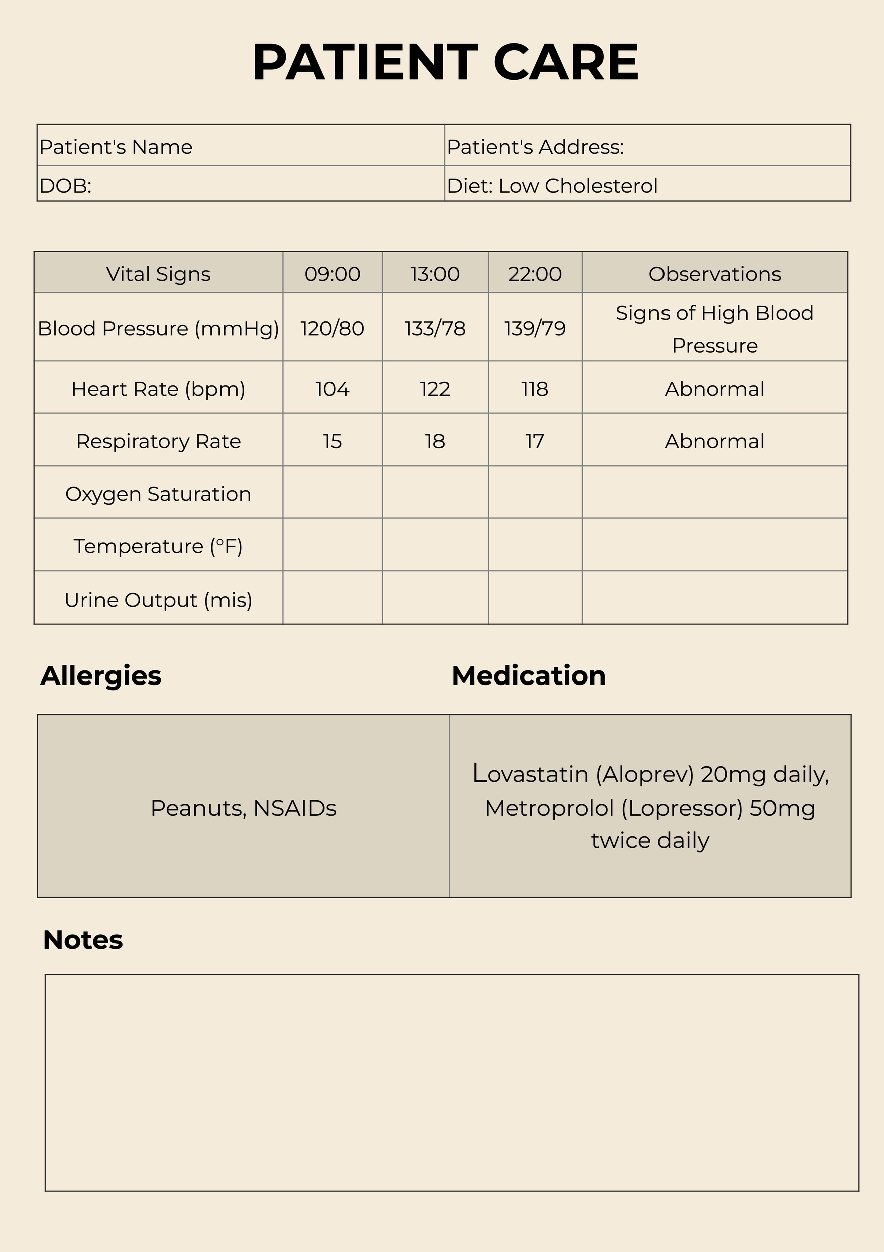 Editable Patient Chart Templates In Adobe PDF To Download