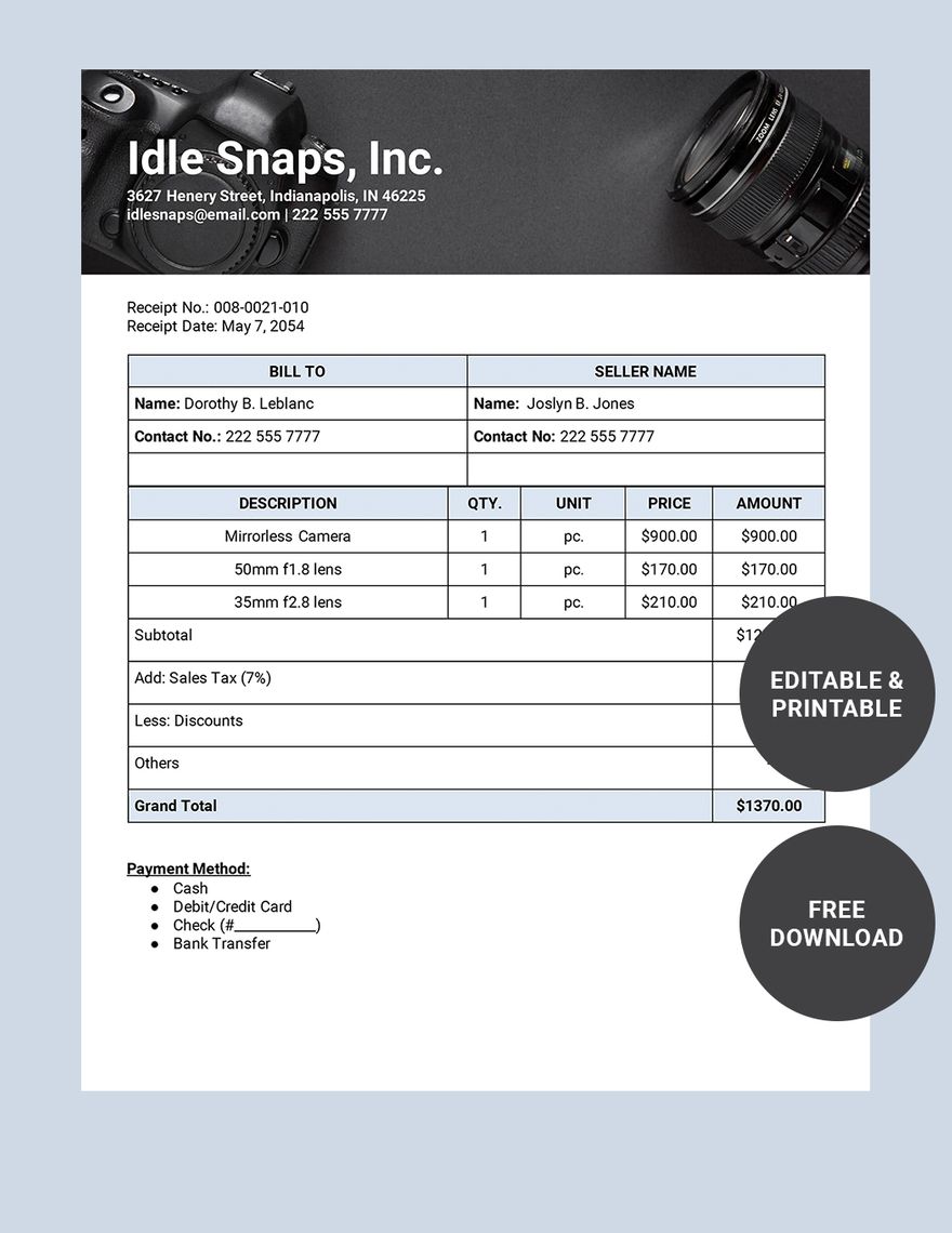Receipt Book Size Dimension Inches Mm Cms Pixel