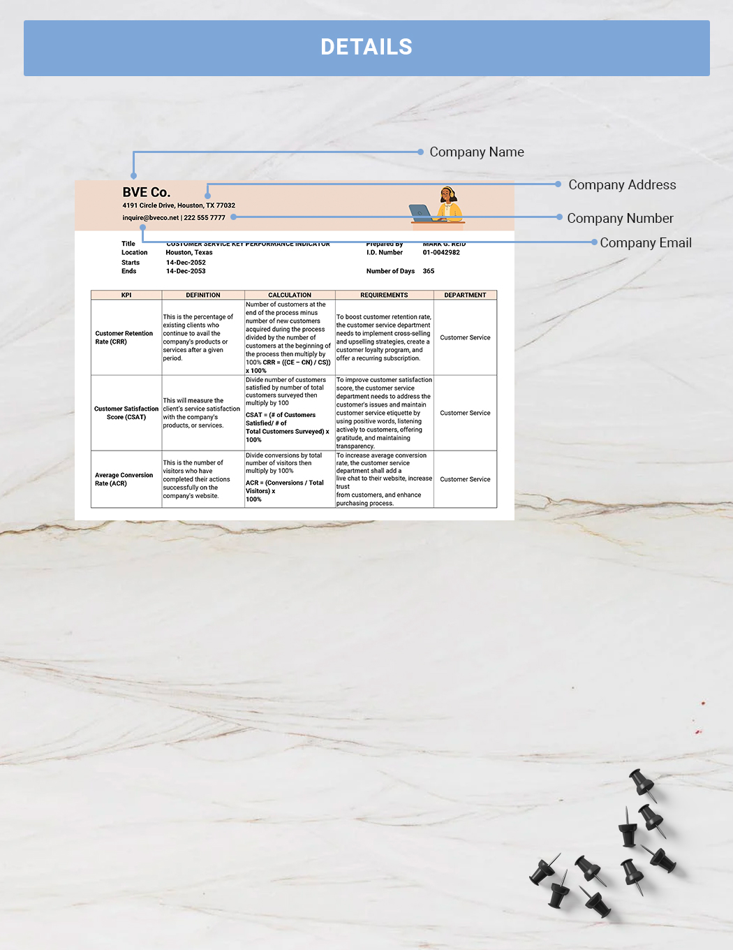 Customer Service KPI Template - Google Docs, Word | Template.net