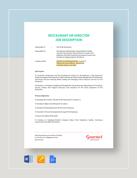 55+ FREE HR Job Description Templates | HR Templates | Free & Premium ...