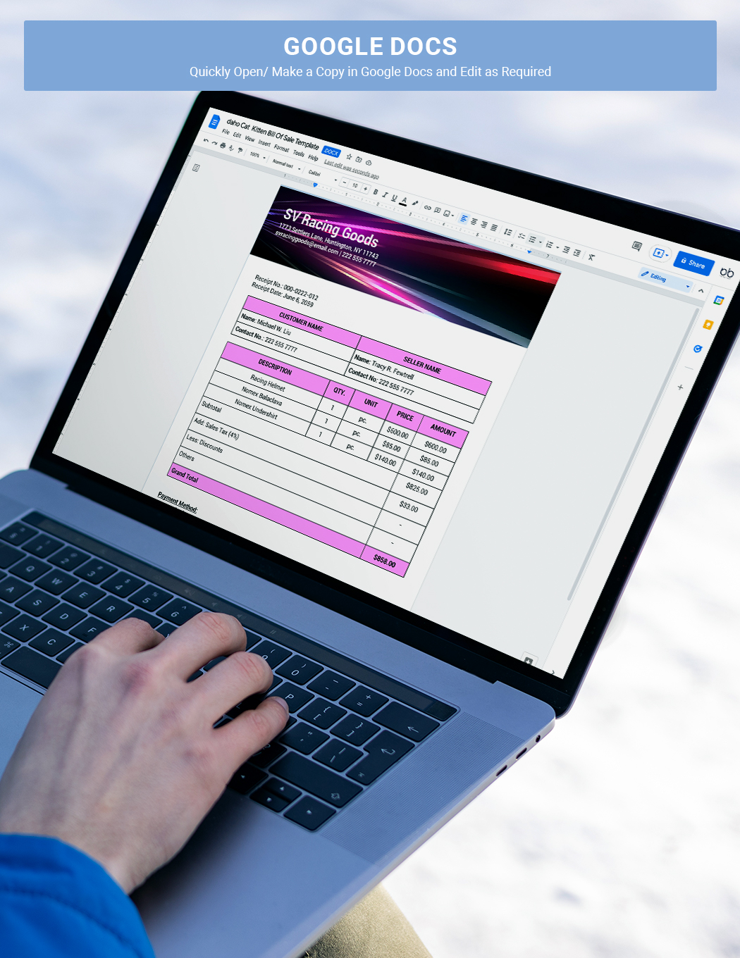 Blank Receipt Book Template - Google Docs, Word | Template.net