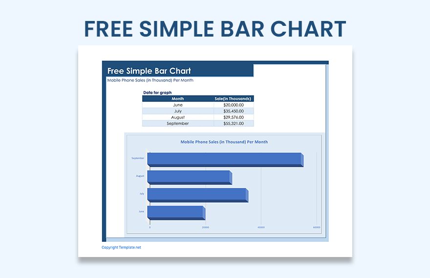 Free Simple Bar Chart Google Sheets Excel Template