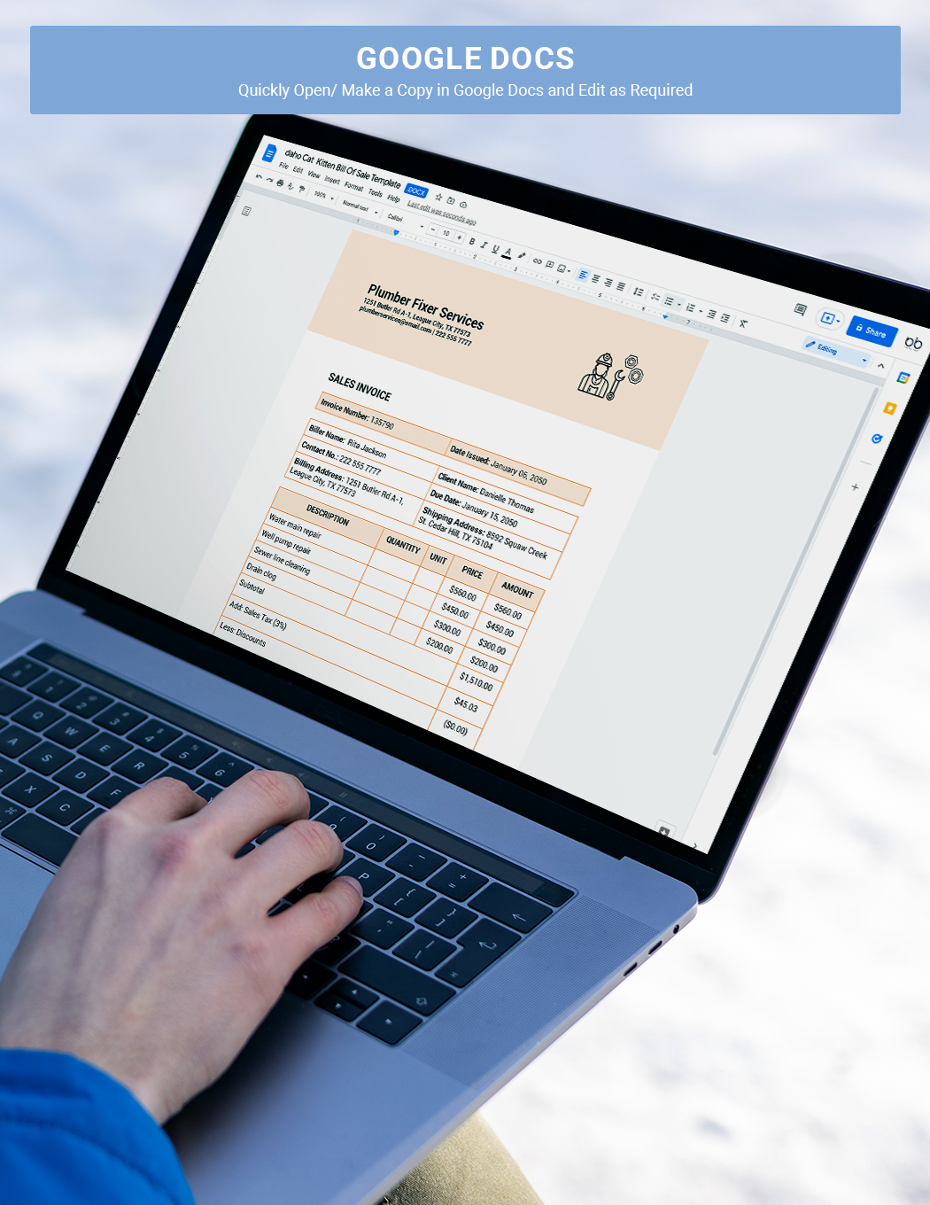 Repair Invoice Book Template - Google Docs, Word | Template.net