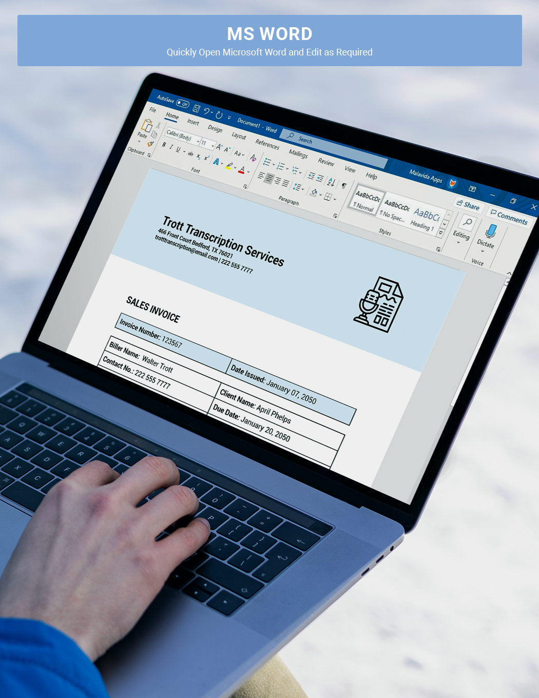 Self Employed Invoice Book Template - Google Docs, Word | Template.net