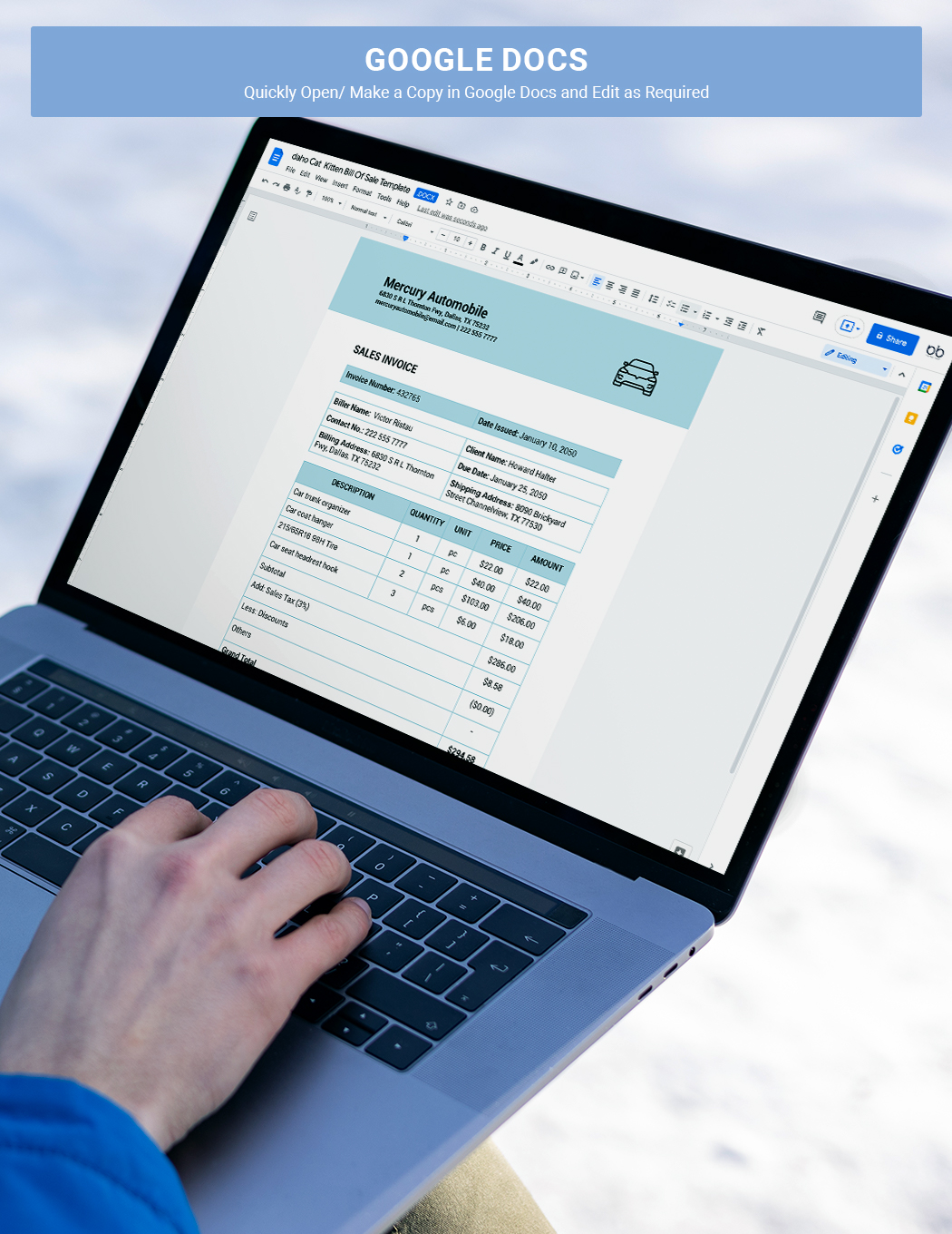 Car Invoice Book Template - Google Docs, Word | Template.net