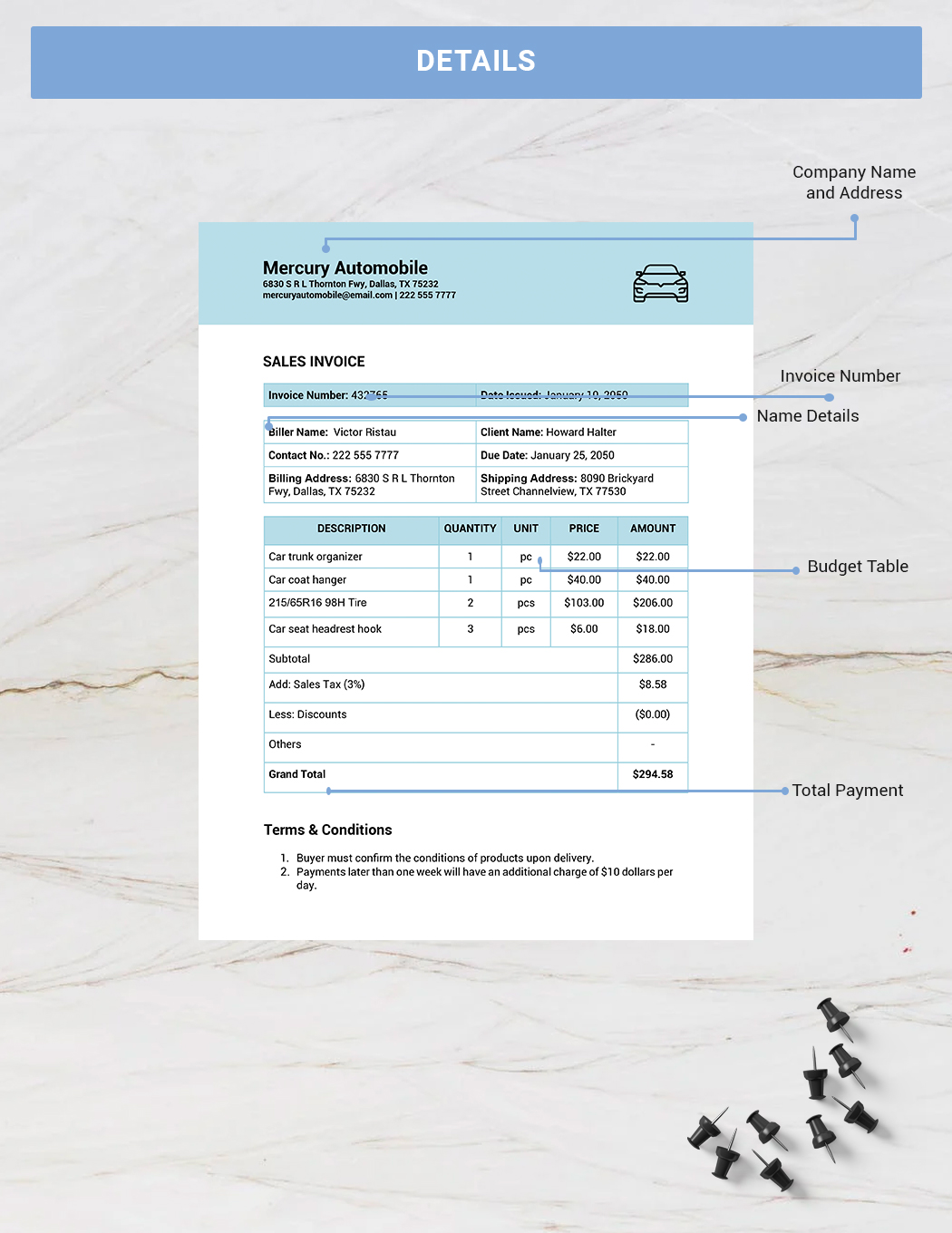 Car Invoice Book Template - Google Docs, Word | Template.net