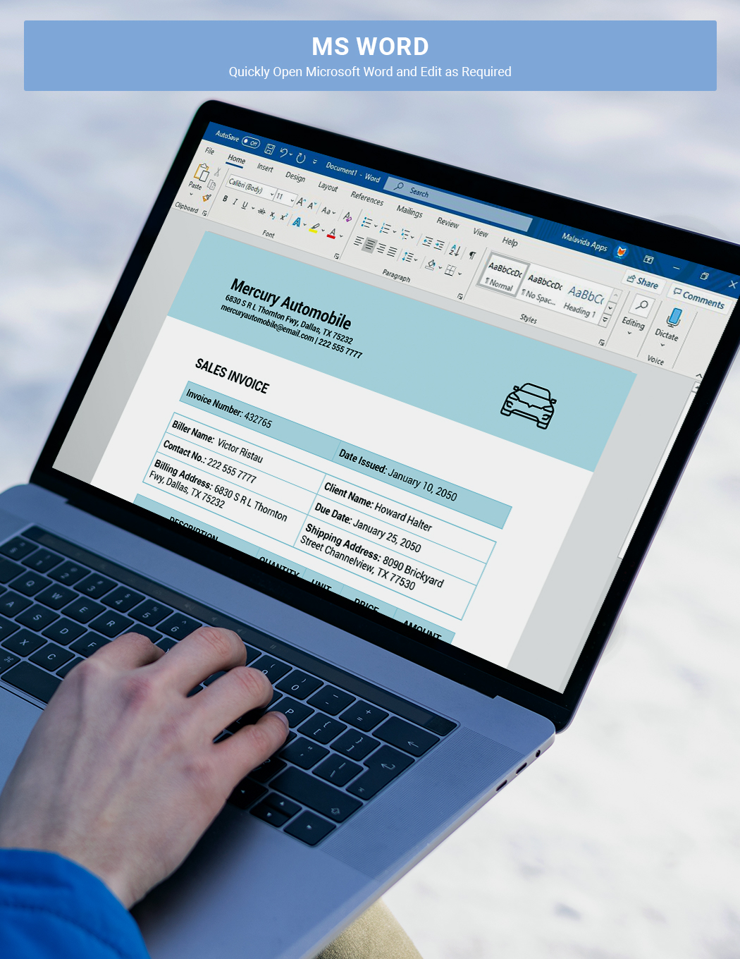 Car Invoice Book Template - Google Docs, Word | Template.net