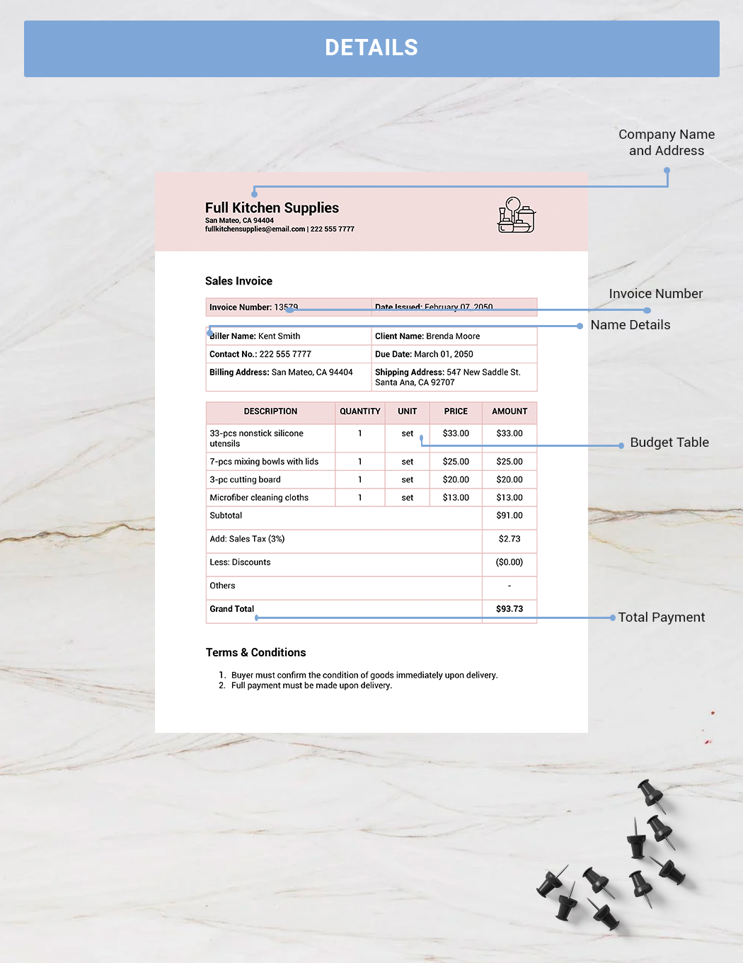 Blank Cash Invoice Template - Google Docs, Word | Template.net