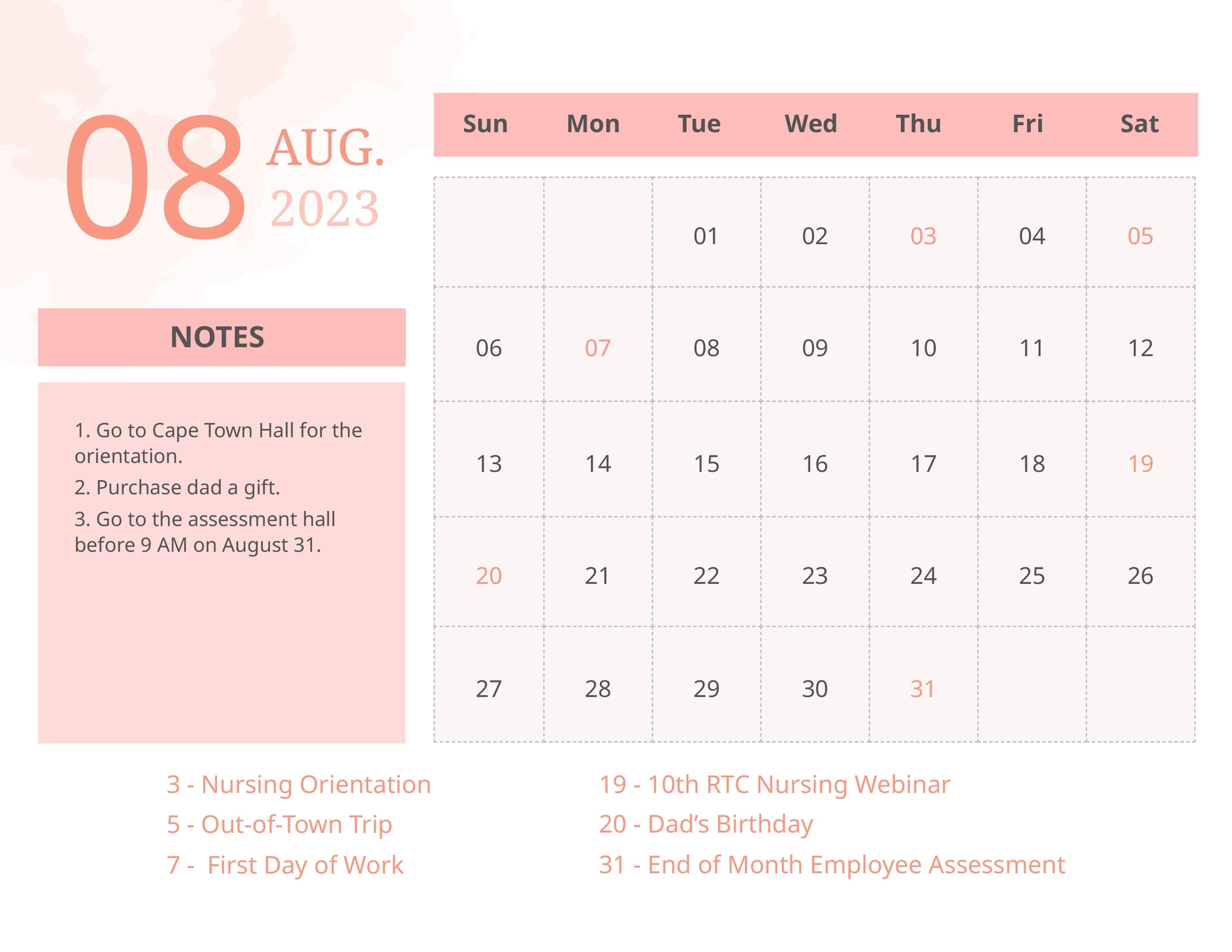 Free Blue August 2023 Calendar Template Download In Word Google Docs Excel Google Sheets 