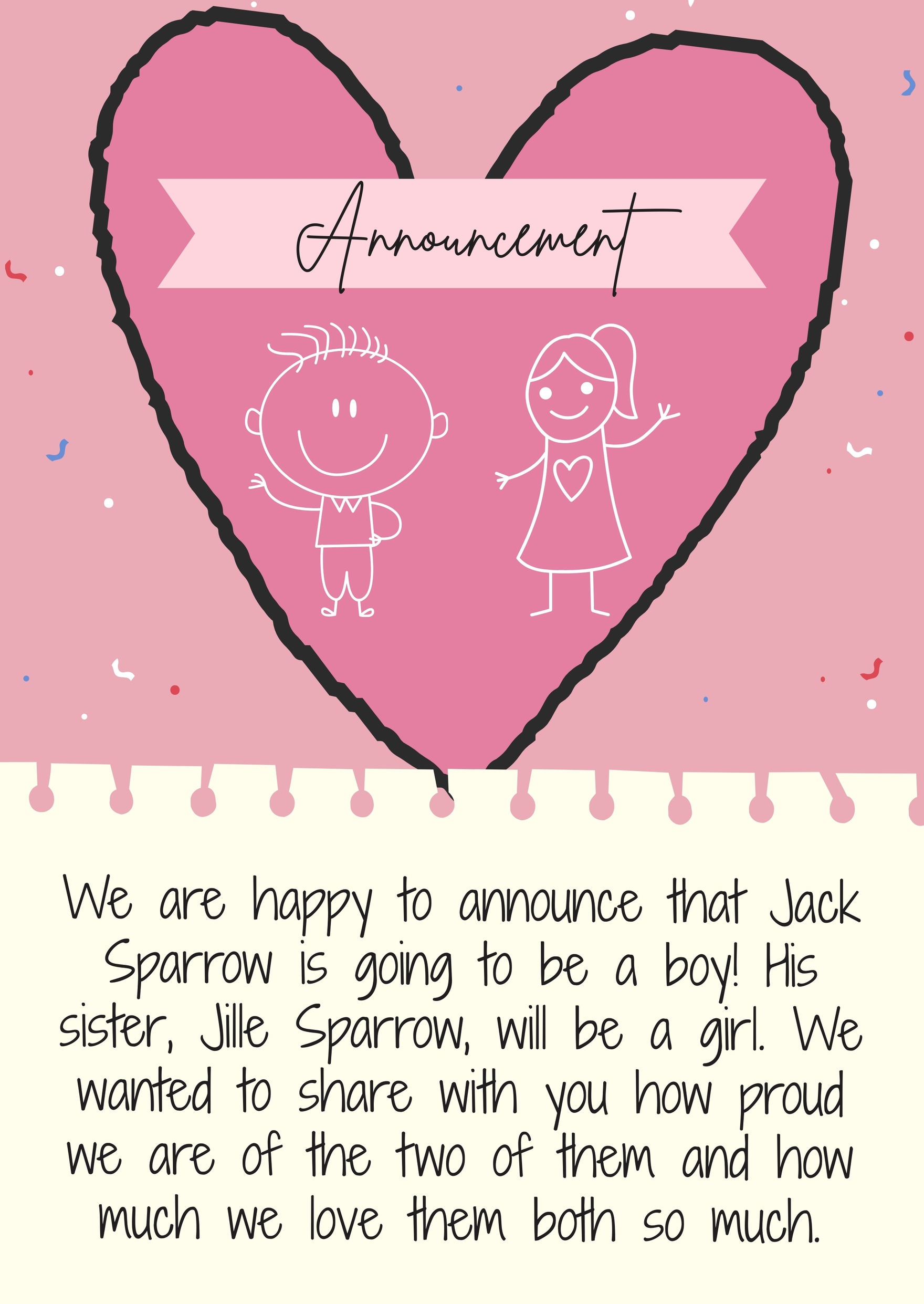 Announcement Letter PDF Templates Free Download Template
