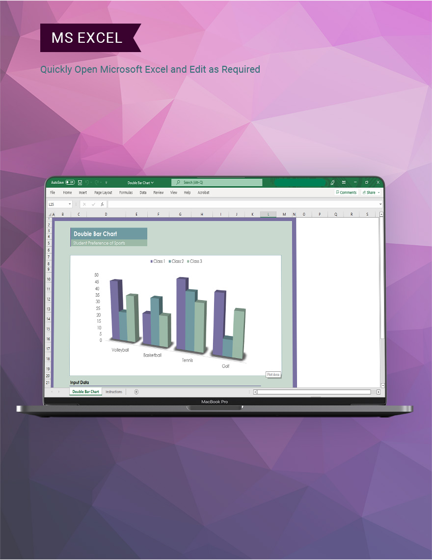 Double Bar Chart Google Sheets Excel Template