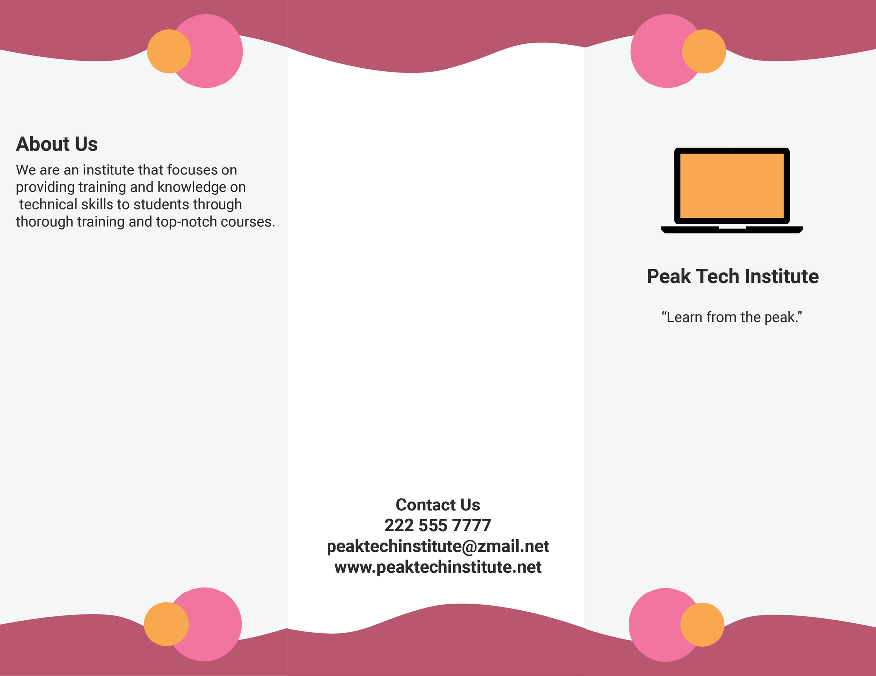 Free Simple Computer Institute Brochure Download In Word Google Docs 