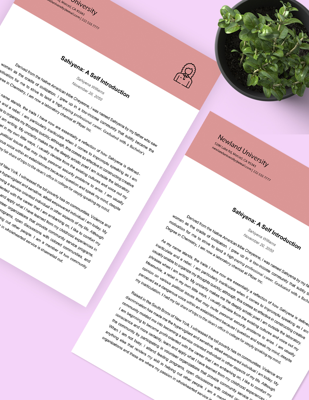 Self Introduction Essay Sample In Word Google Docs Download 