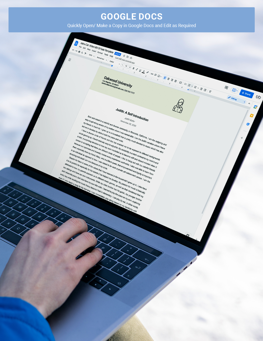 High School Self Introduction Essay Template - Google Docs, Word ...