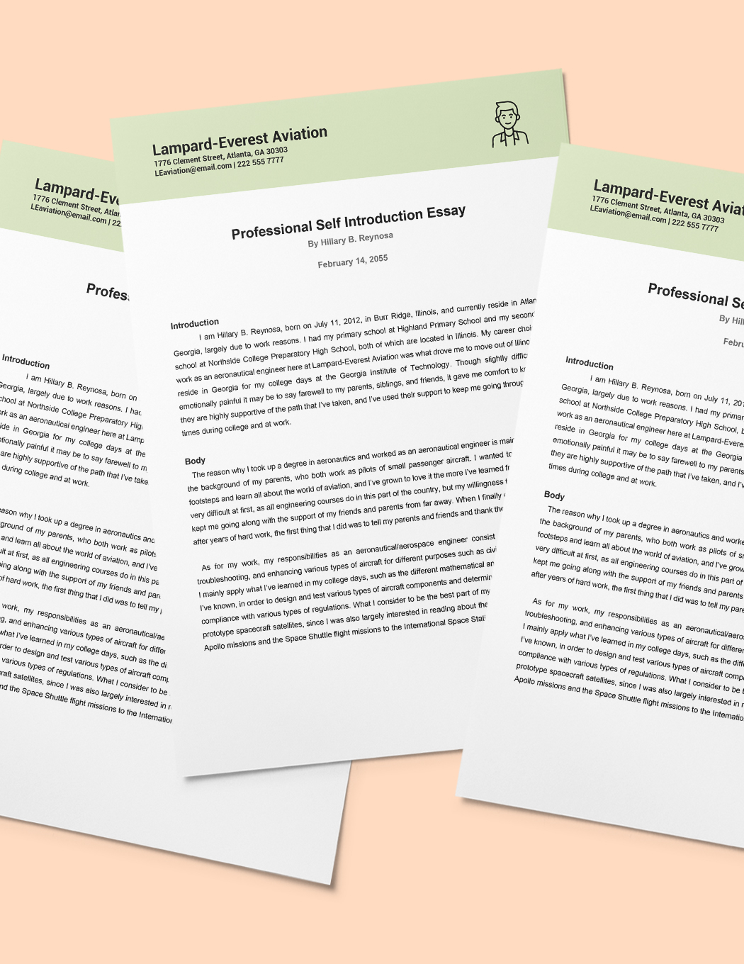 Professional Self Introduction Essay Template In Word Google Docs Professional Self Introduction Essay Template In Word Google Docs