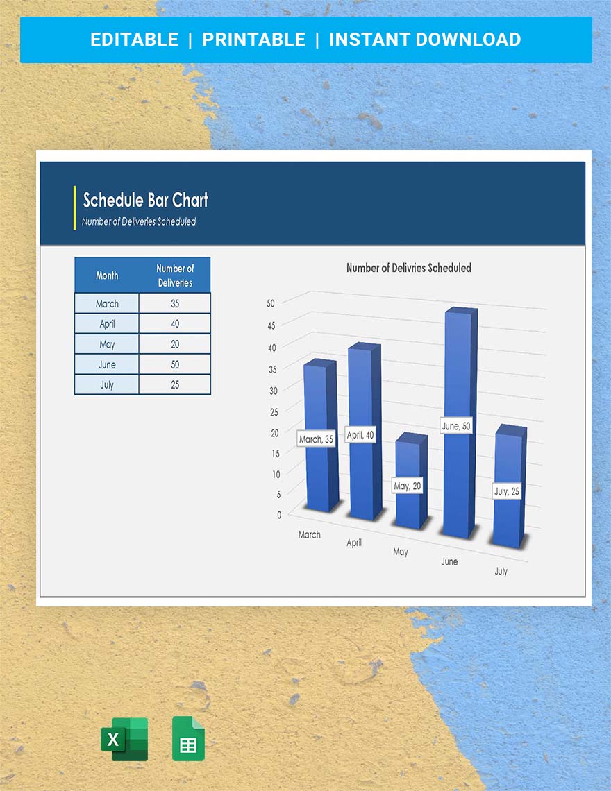 Schedule Bar Chart Google Sheets Excel Template