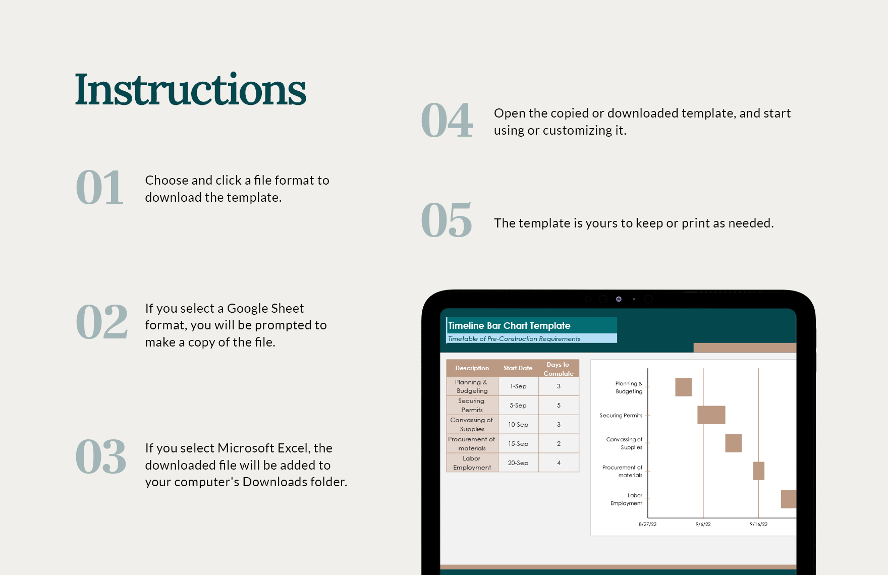Free Timeline Bar Chart Template - Download in Excel, Google Sheets ... Free Timeline Bar Chart Template - Download in Excel, Google Sheets ...