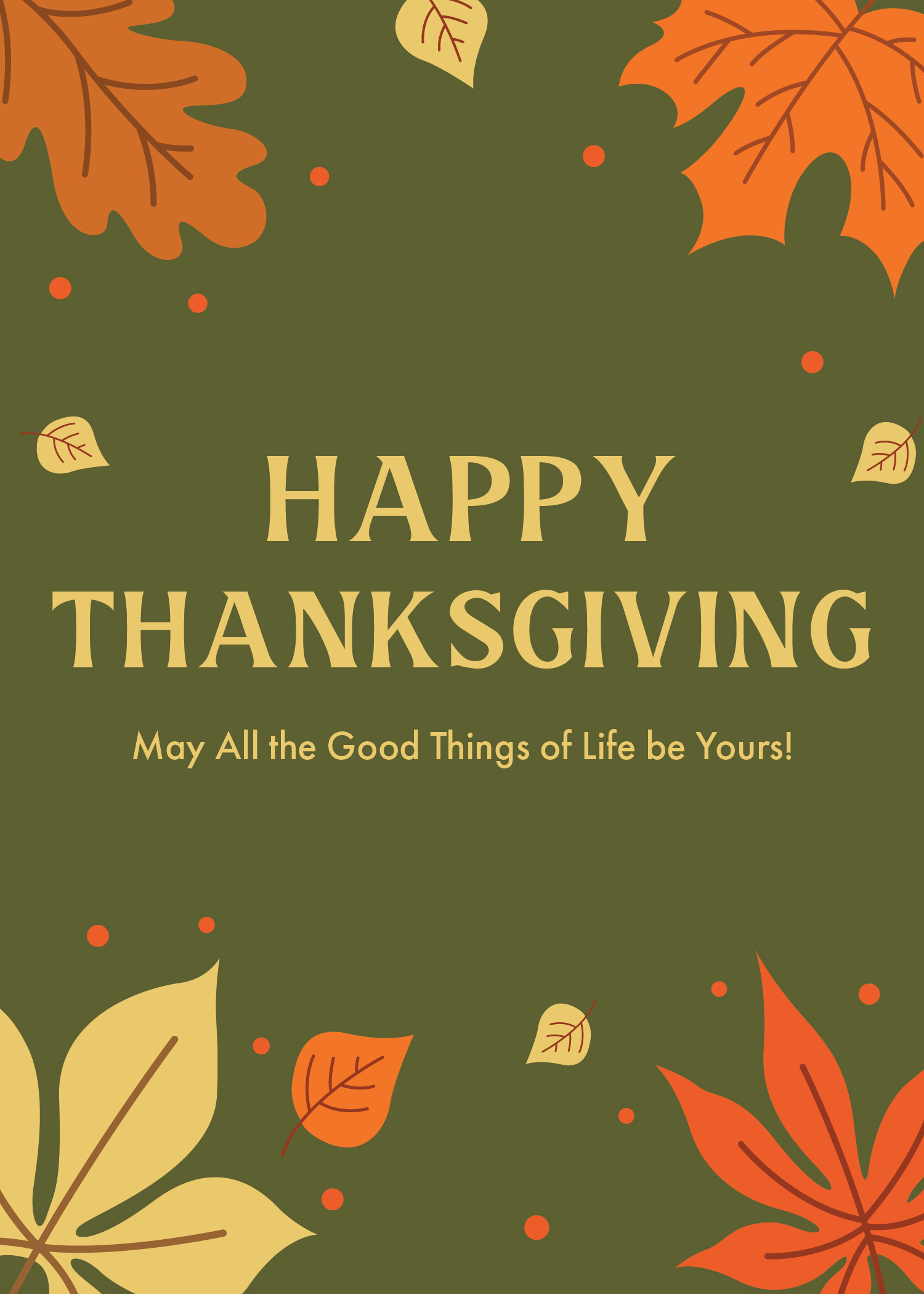 Happy Thanksgiving Day 2023 Template - Edit Online & Download Example ...