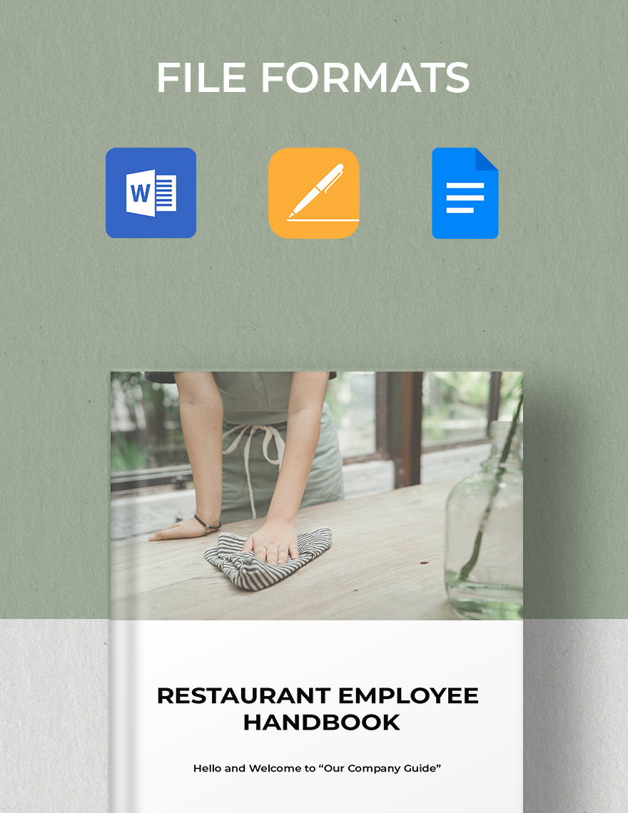 Restaurant Employee Handbook Template - Word, Google Docs, Apple Pages ...