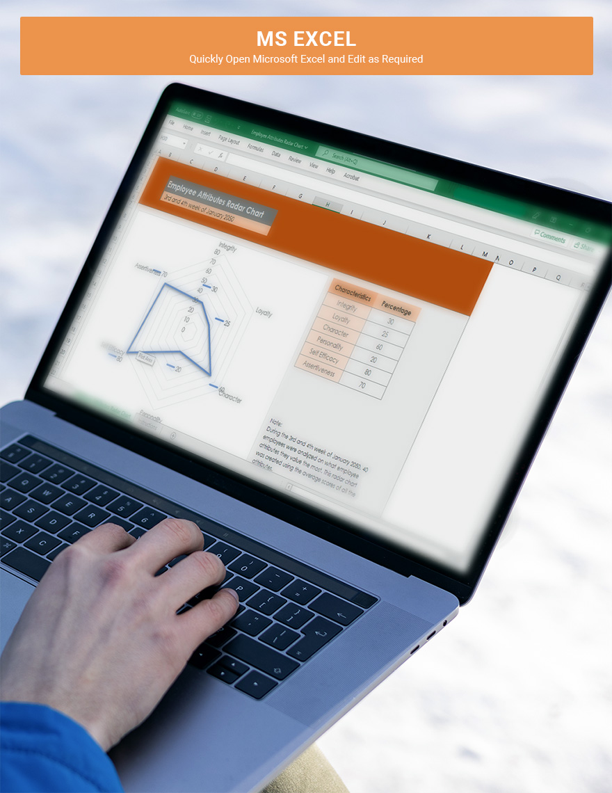 Employee Attributes Radar Chart - Google Sheets, Excel | Template.net