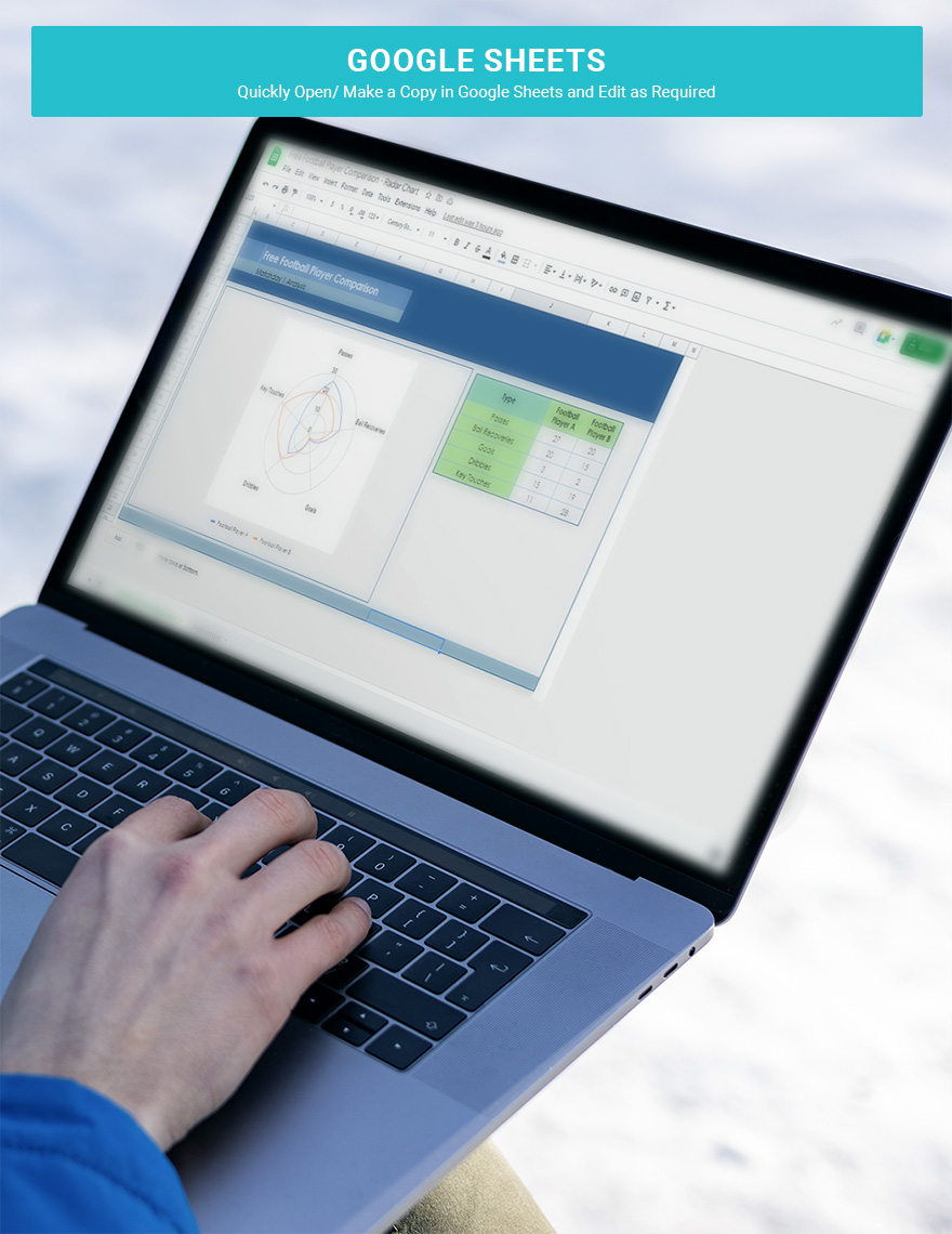 Free Football Player Comparison - Radar Chart - Google Sheets, Excel ...
