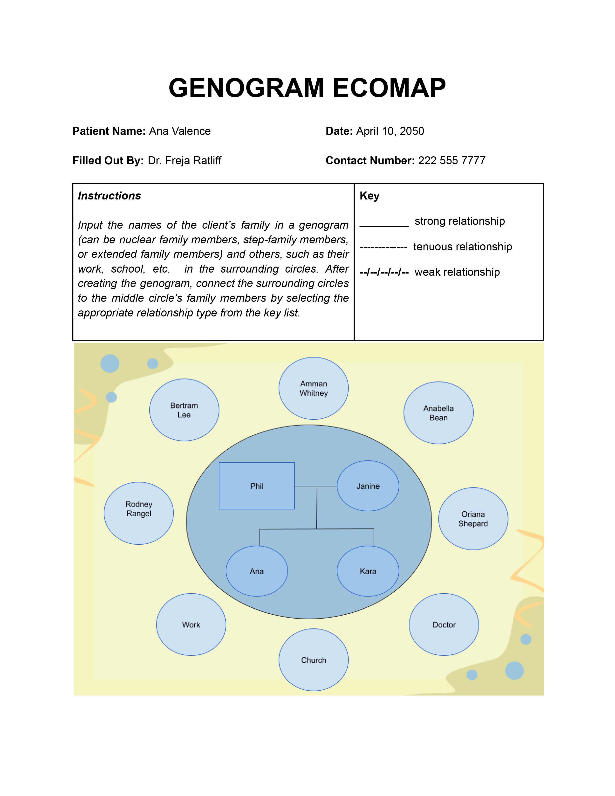 Free One Person Ecomap Template Download In Word Google Docs Apple