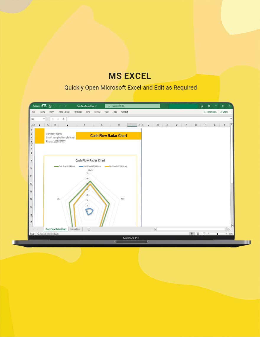 Cash Flow Radar Chart - Google Sheets, Excel | Template.net