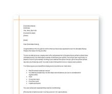 Job Offer Letter with Free Accommodation Template in Microsoft Word ...