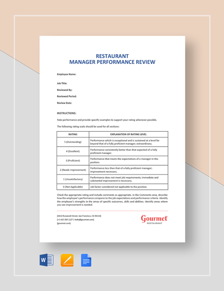 restaurant-manager-performance-review-template-google-docs-word